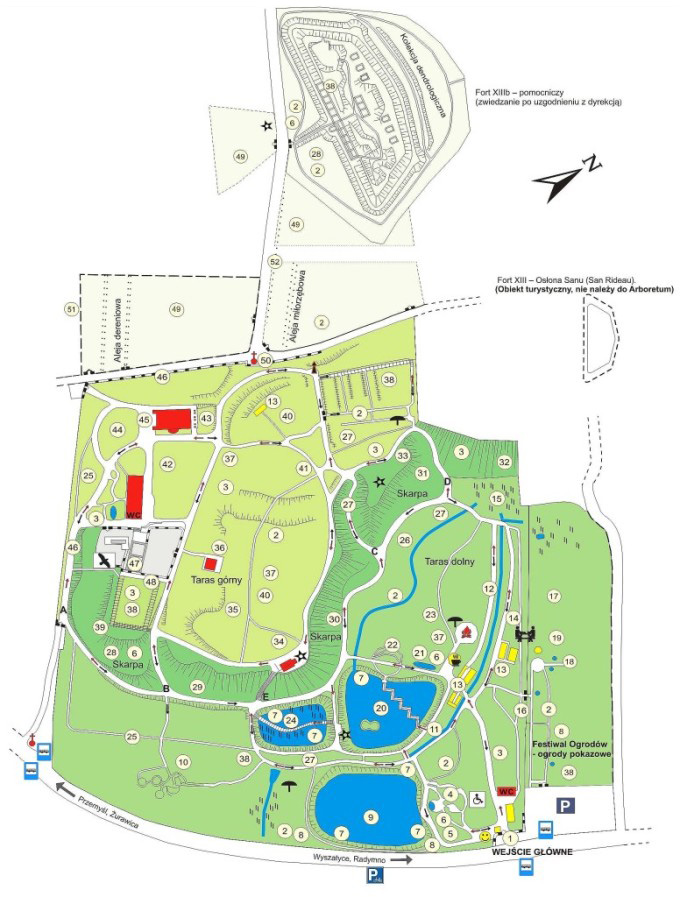Plan arboretum